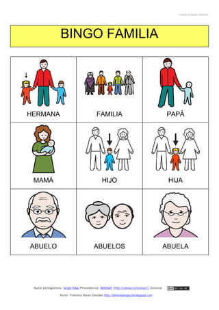 Bingo de la familia | PDF
