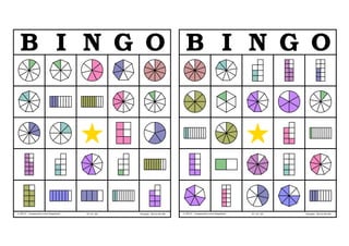 Bingo de fracciones | PDF