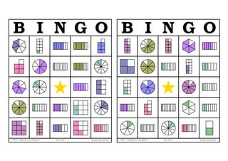 Bingo de fracciones | PDF