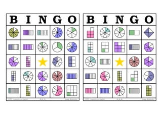 Bingo de fracciones | PDF