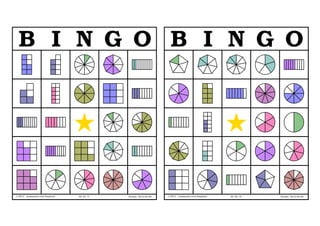 Bingo de fracciones | PDF