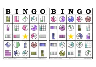 Bingo de fracciones | PDF