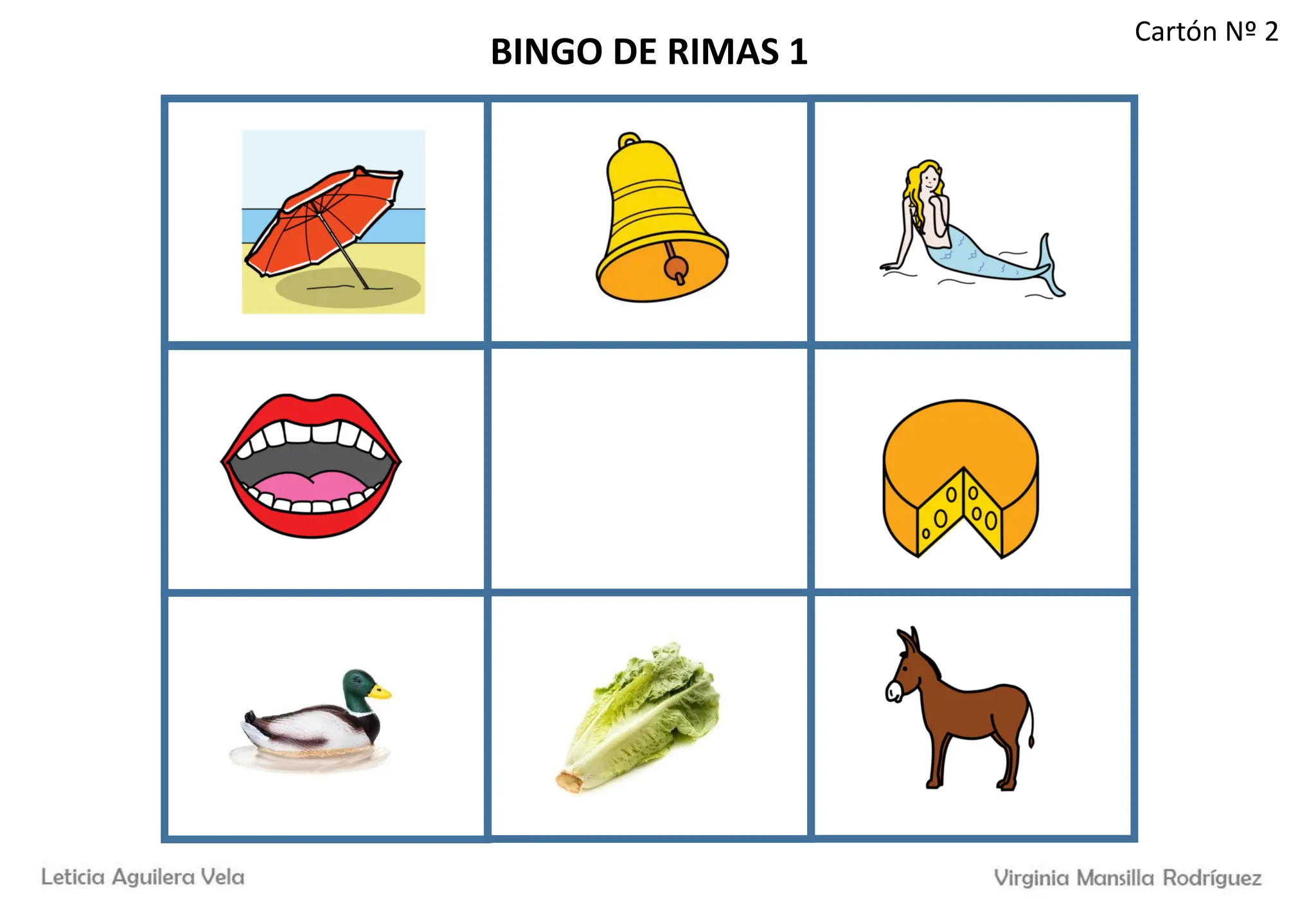 BINGO-DE-RIMAS-MANIPULATIVO-1.pdf primaria | PDF | Casinos & Gambling ...