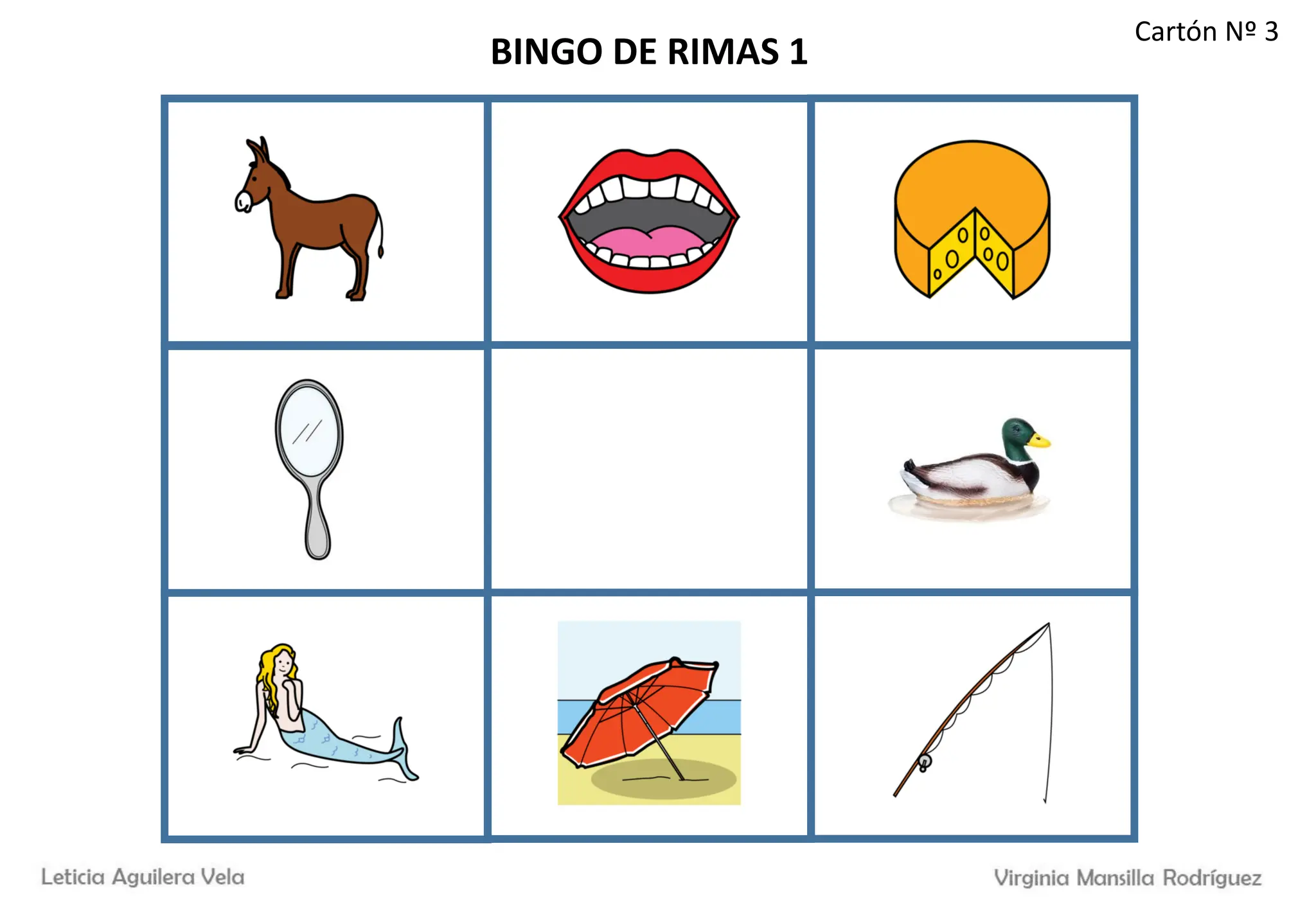 BINGO-DE-RIMAS-MANIPULATIVO-1.pdf primaria | PDF | Casinos & Gambling ...