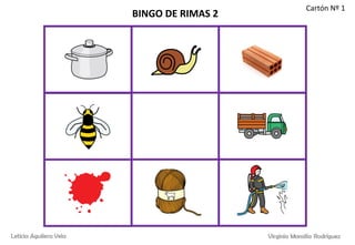 BINGO de rimas para niños lenguaje y terapia | PDF
