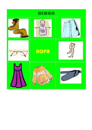 Bingo de ropa y accesorios | PDF | Casinos & Gambling | Attractions