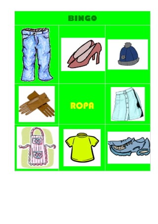 Bingo de ropa y accesorios | PDF | Casinos & Gambling | Attractions