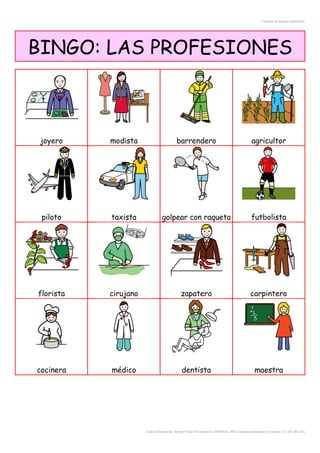 Bingo de las profesiones | PDF
