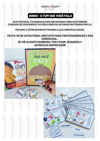 Jogo estilo BINGO - O TUPI QUE VOCÊ FALA.pdf