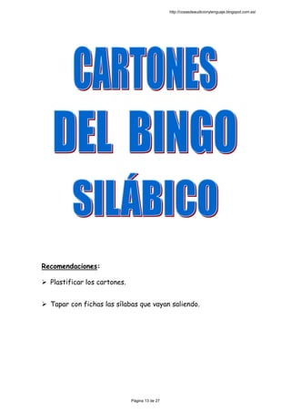 Bingo silábico | PDF
