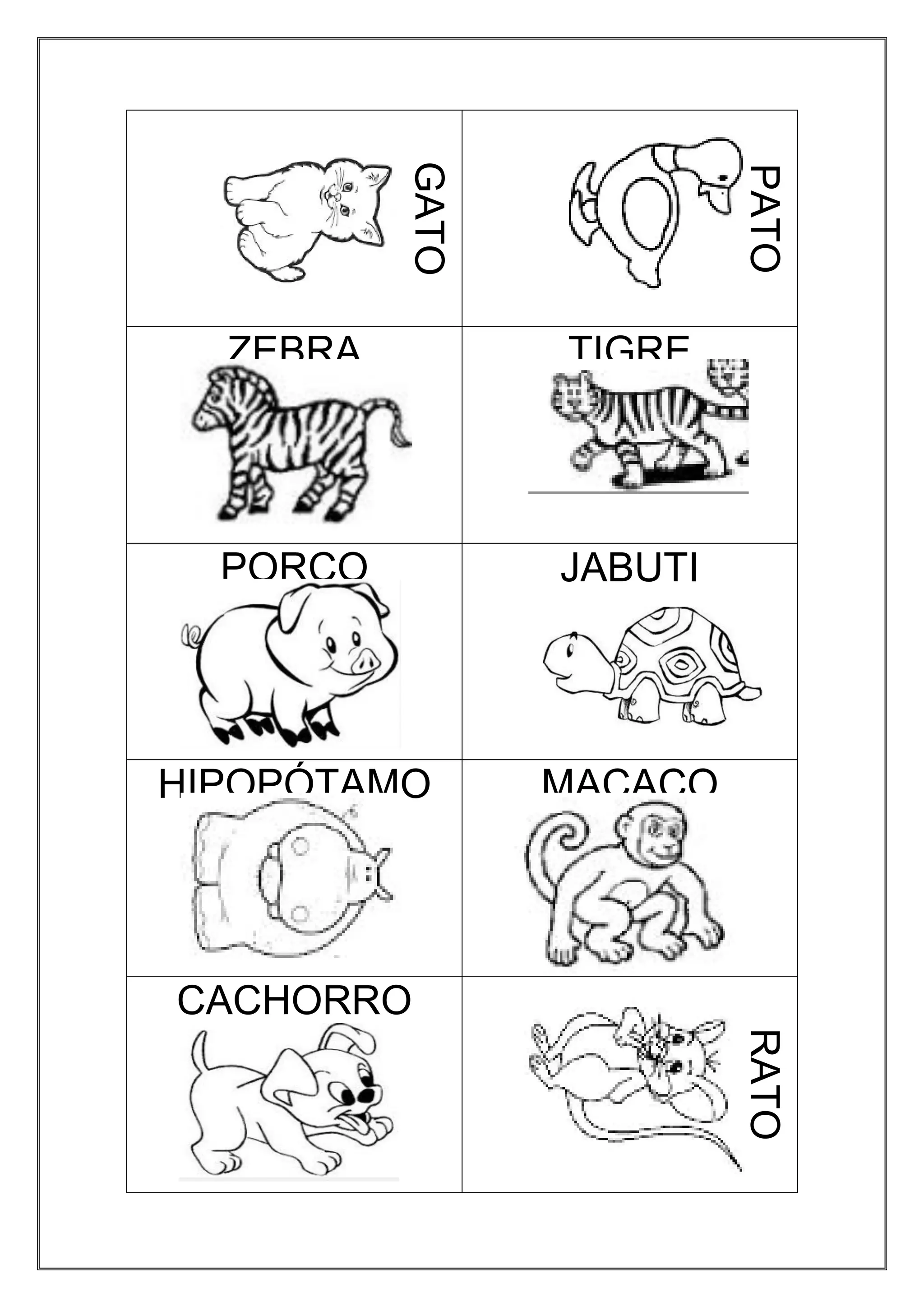 Bingo animais | PDF
