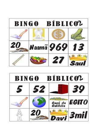 Bingo Bíblico 2 (Concurso Biblico) | PDF