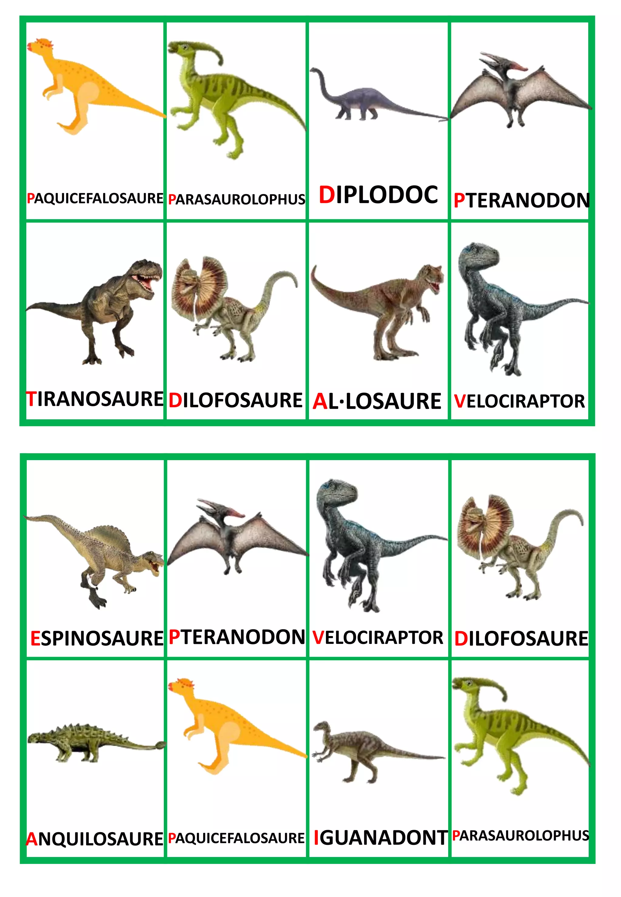 Bingo dinosaures | PPT
