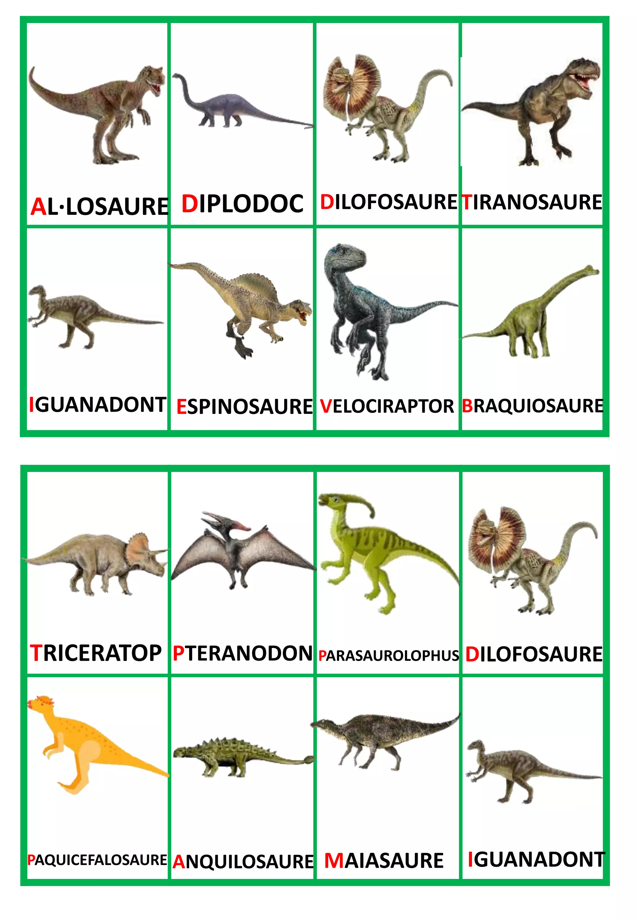 Bingo dinosaures | PPT