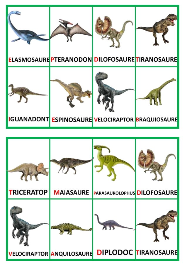 Bingo dinosaures | PPT