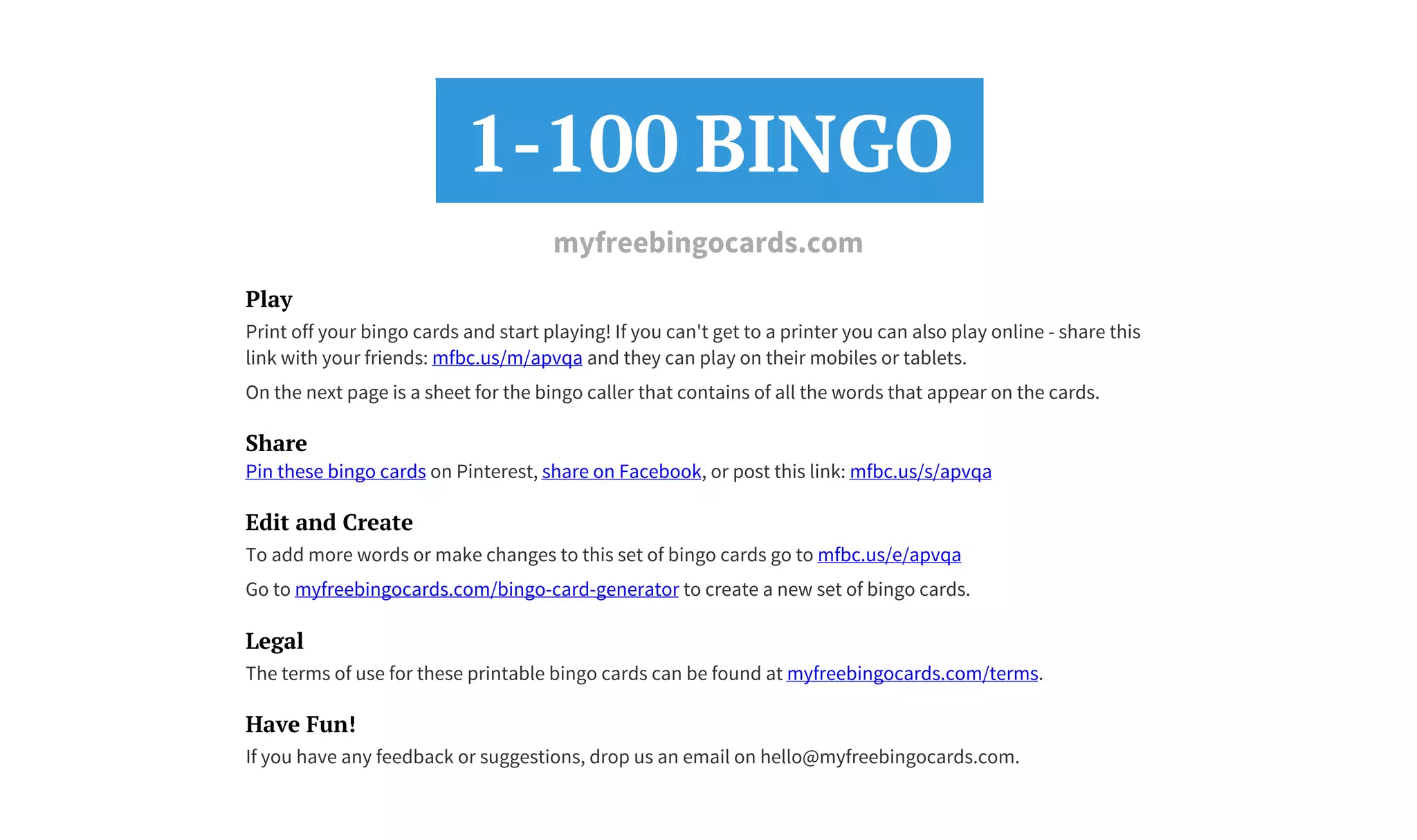 Bingo grid 2 | PDF