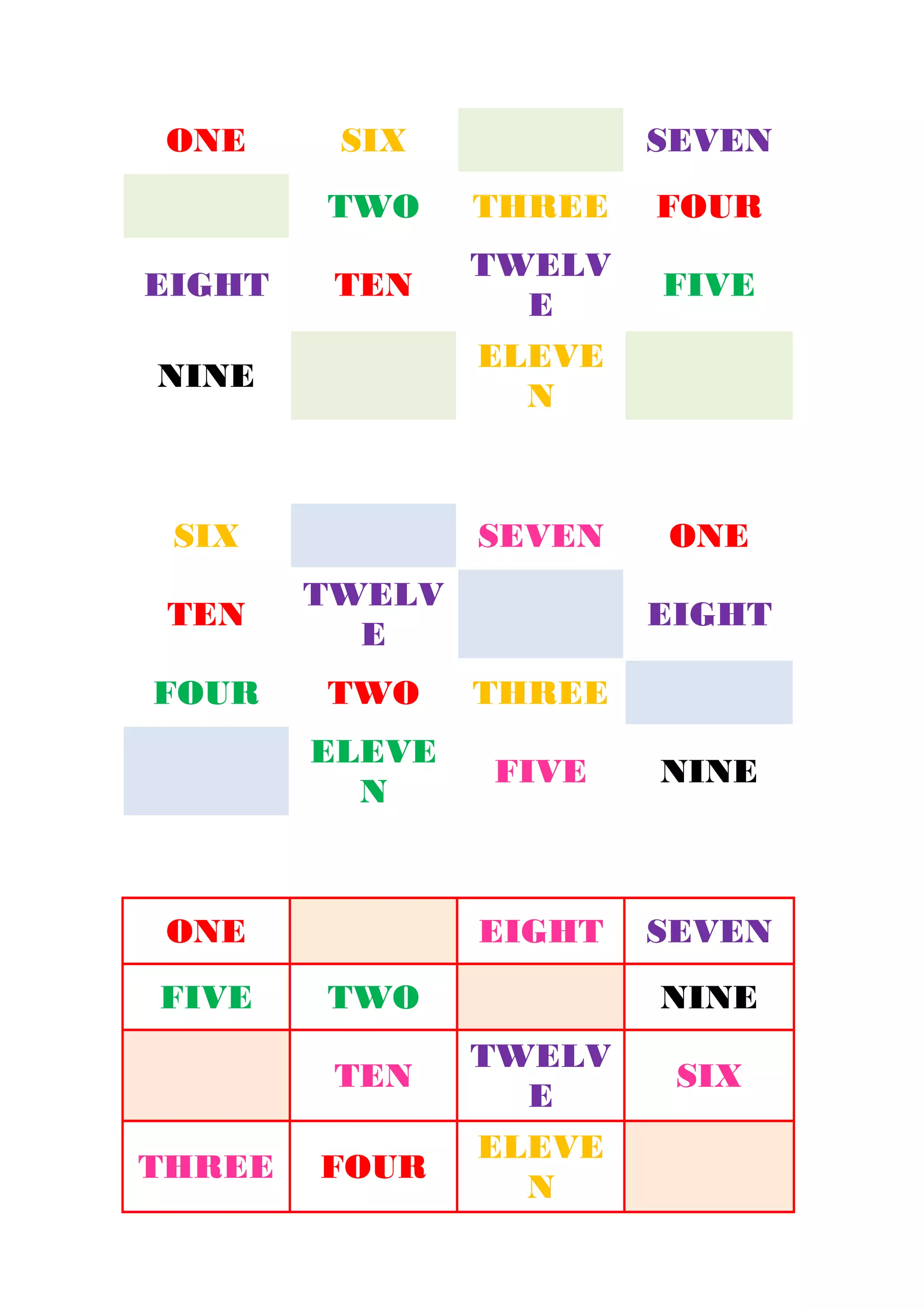 Bingo numbers | DOC