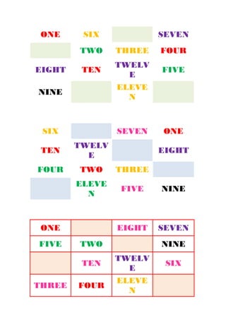 Bingo numbers | DOC