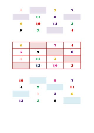 Bingo numbers | DOC