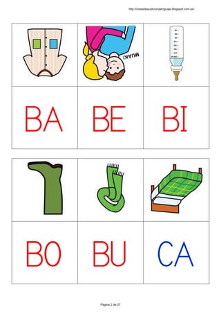 Bingo de Las Silabas