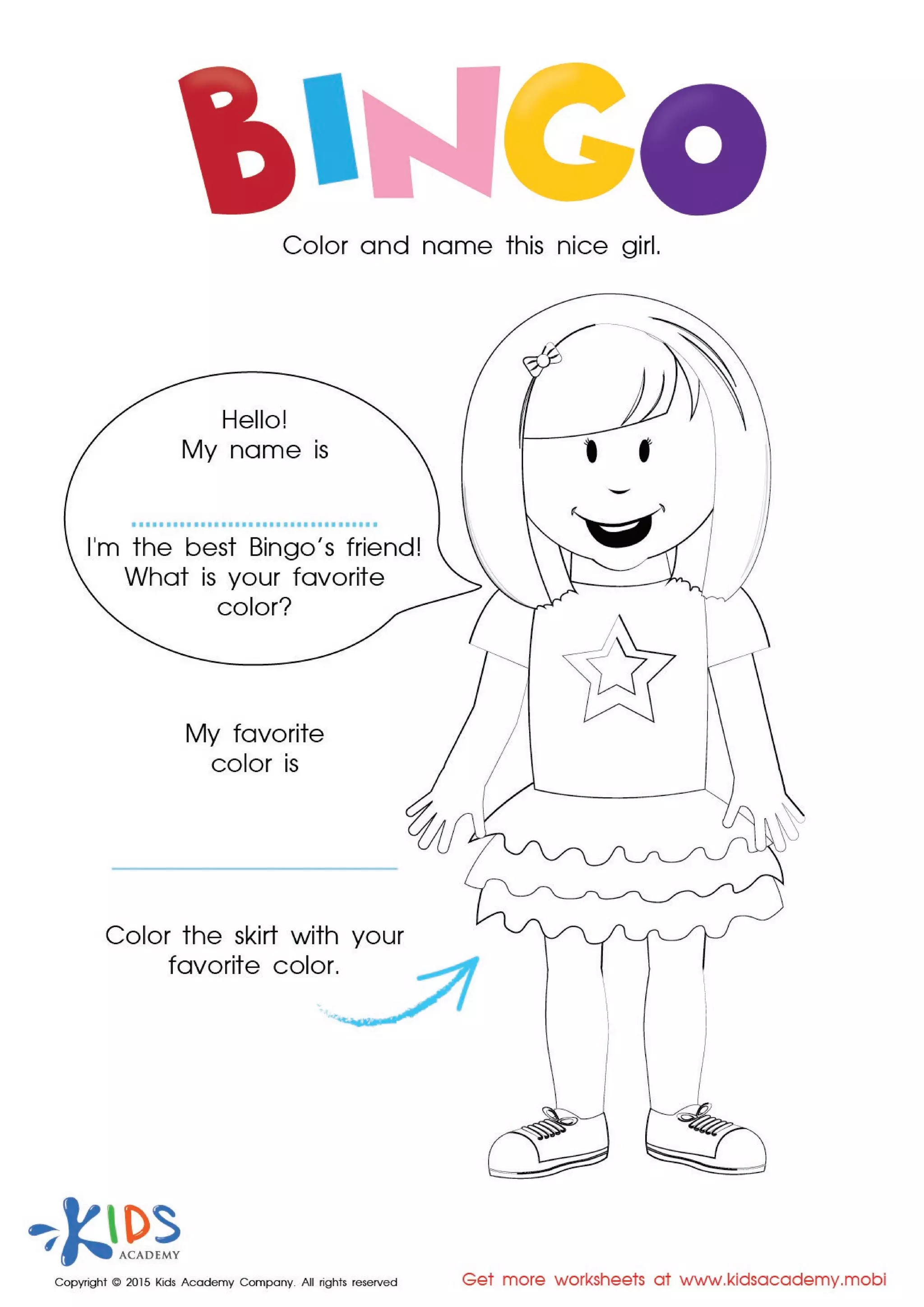 Bingo song Lyrics and Funny Coloring Pages for Kids | PDF