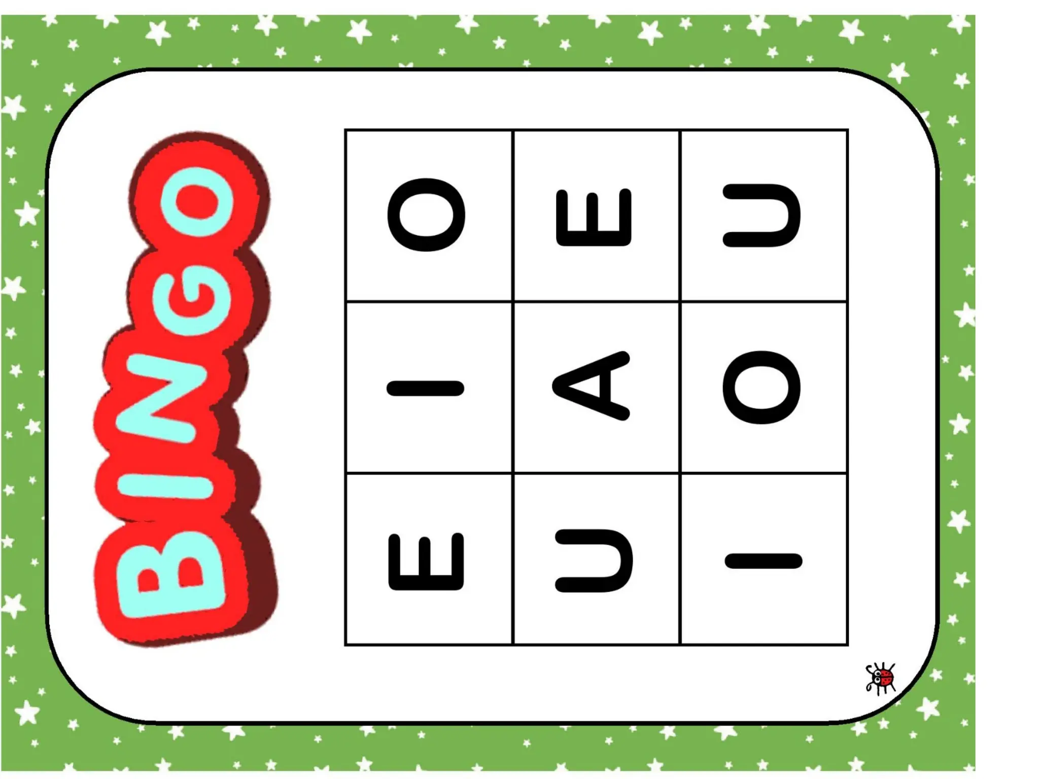 BINGO VOCALES LÚDICO Y ENTRETENIDO PARA PRIMERO BÁSICO | PPT
