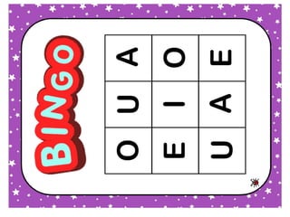 BINGO VOCALES LÚDICO Y ENTRETENIDO PARA PRIMERO BÁSICO | PPT