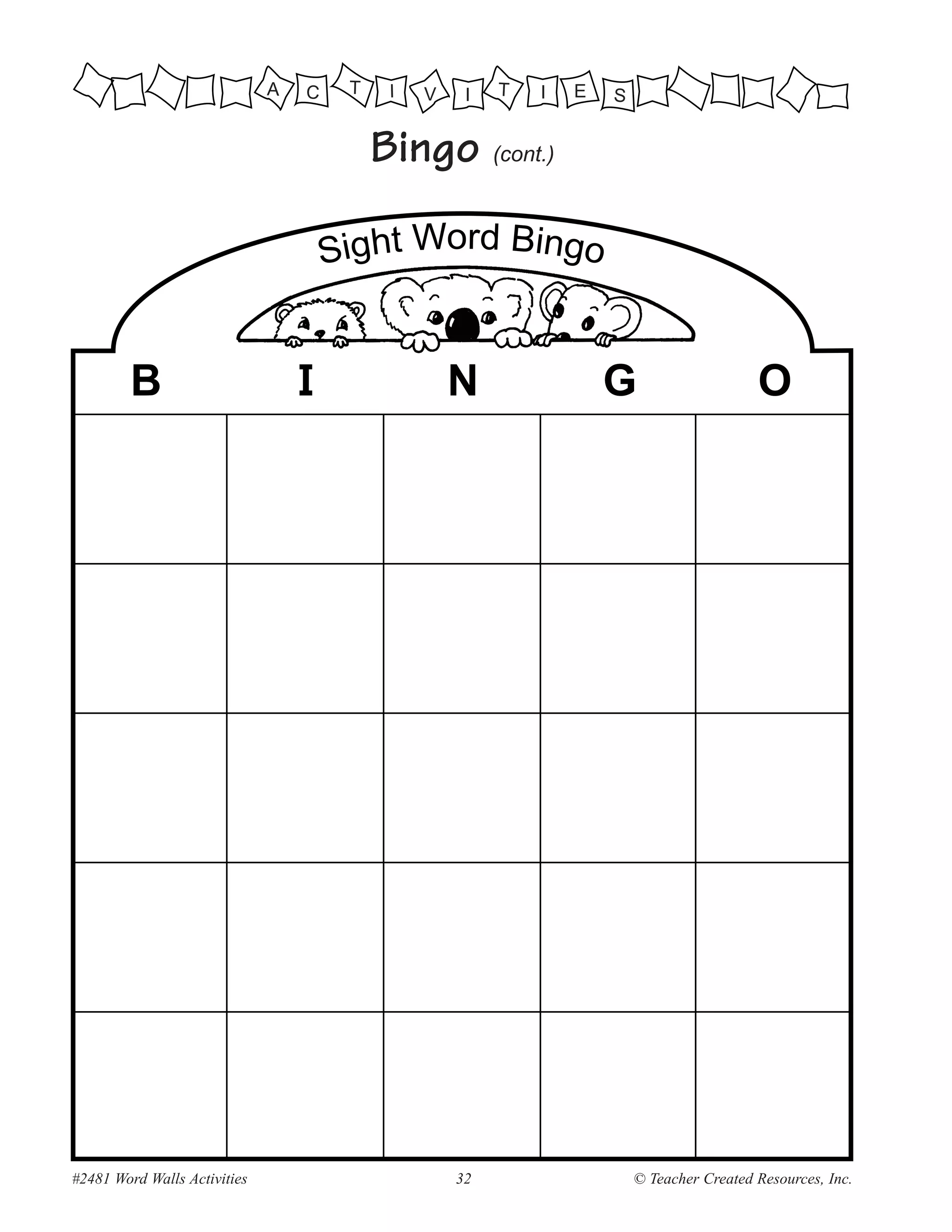 Bingo word game | PDF