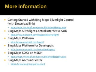 Bing & Silverlight: Perfect Together | PPTX