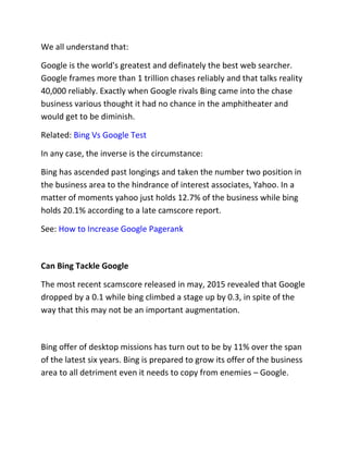 Bing versus google2 | PDF