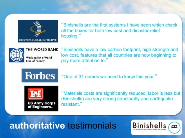 Binishells construction systems: A greener, faster, more resilient and ...