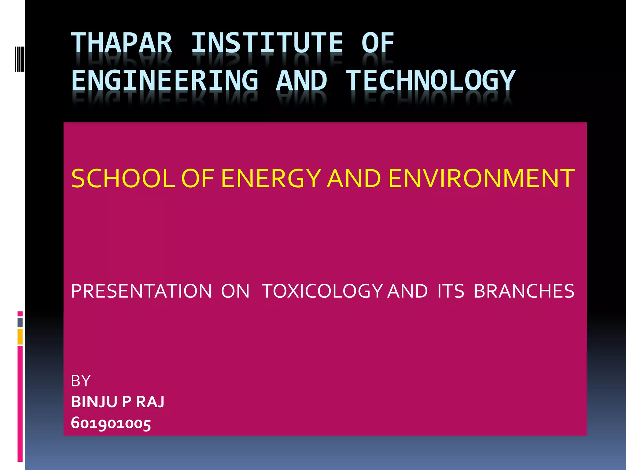 Toxicology ppt | PPTX