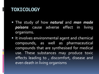 Toxicology ppt | PPT