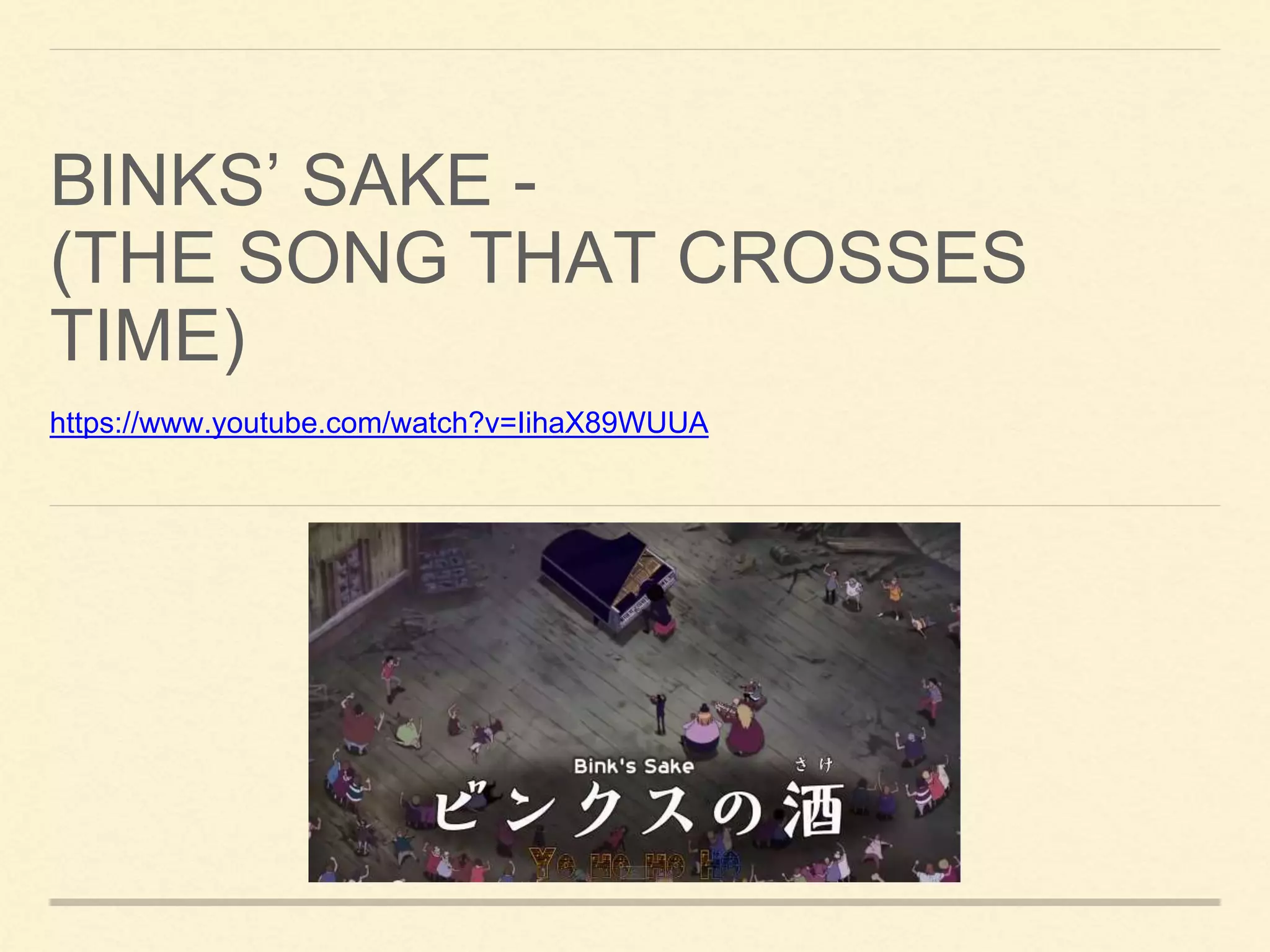 Binks' sake | PPTX | Music Video | Genres