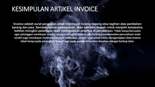 Pengertian invoice | PPTX