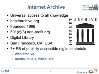 Archive-It: Scaling Beyond a Billion Archival Webpages - Aaron Binns | PPT