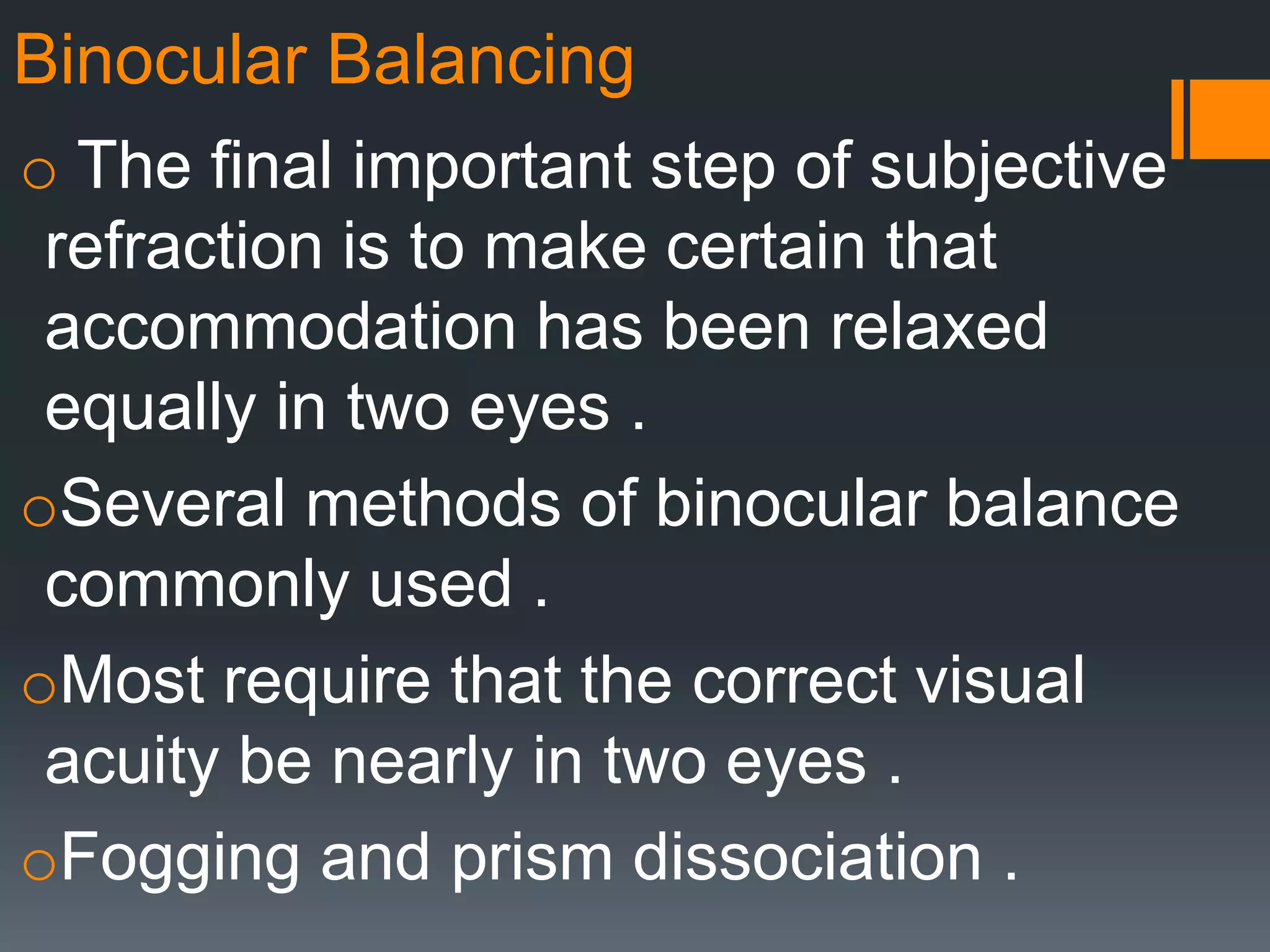 Binoclar balancing by kausar ali | PPT