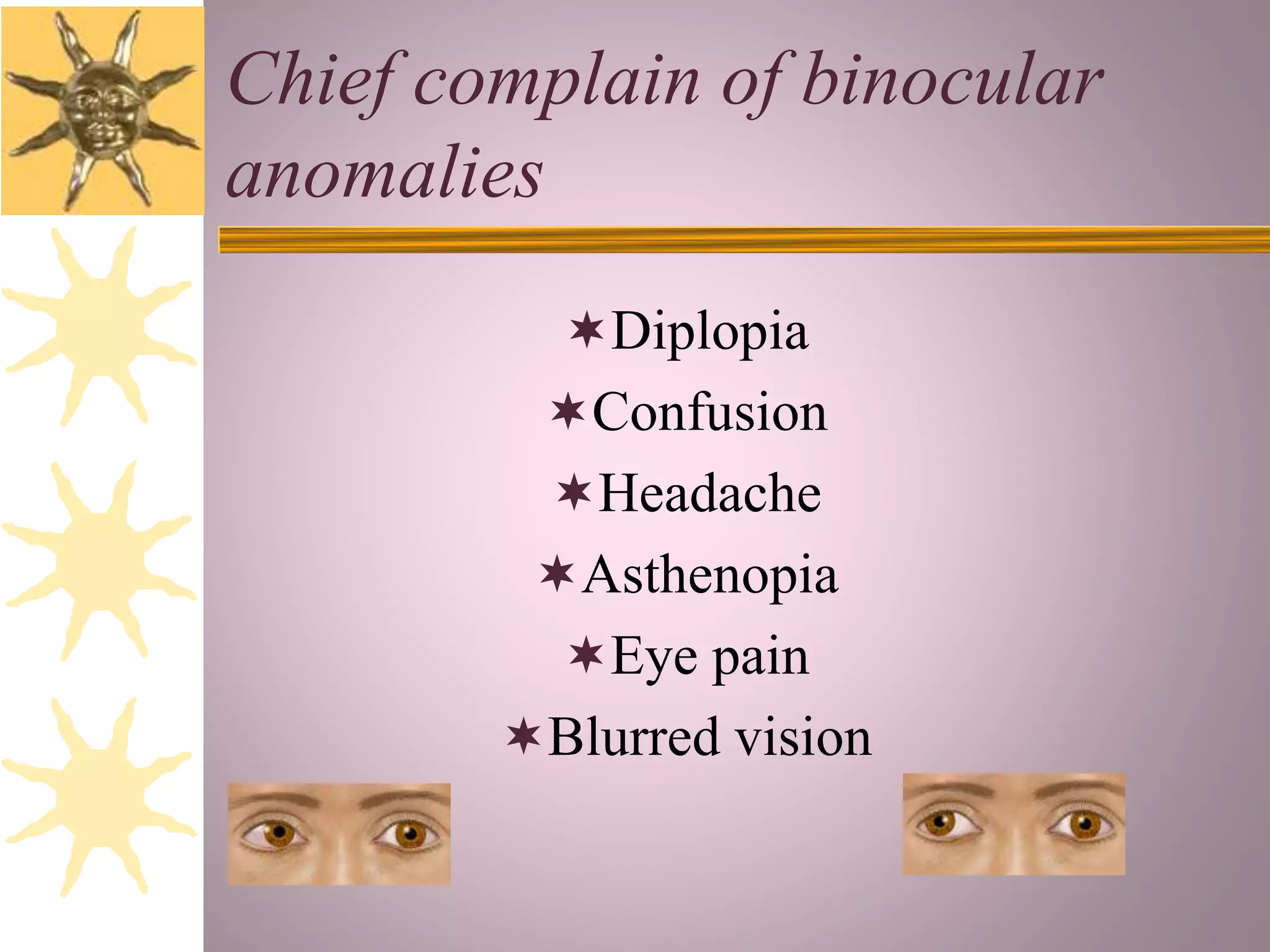Binocular anomalies What we should know? | PPTX