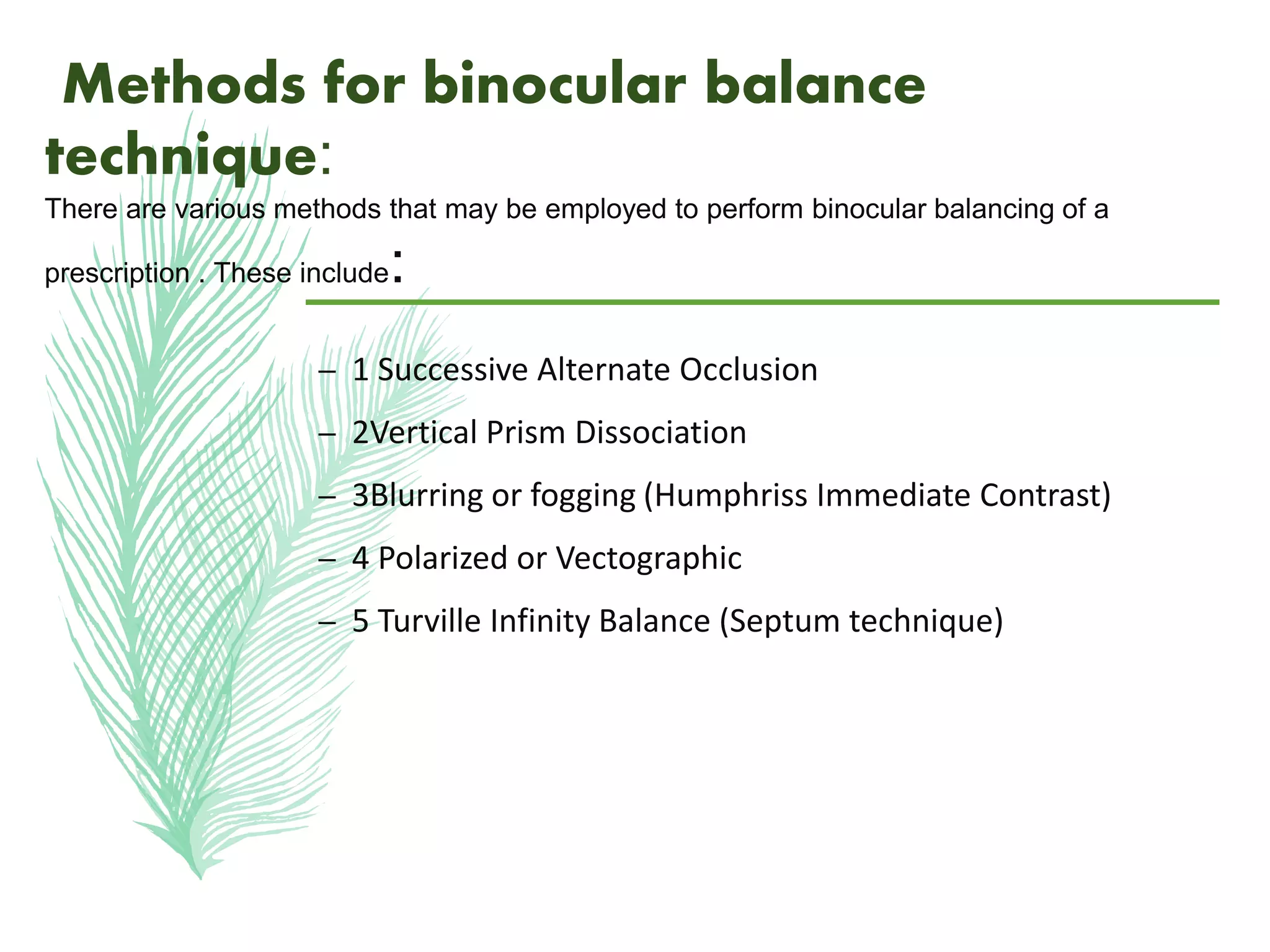 Binocular balancing | PPTX