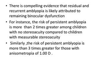 Binocular interaction in amblyopia and its clinical feasibility | PPTX | Eye and Vision ...