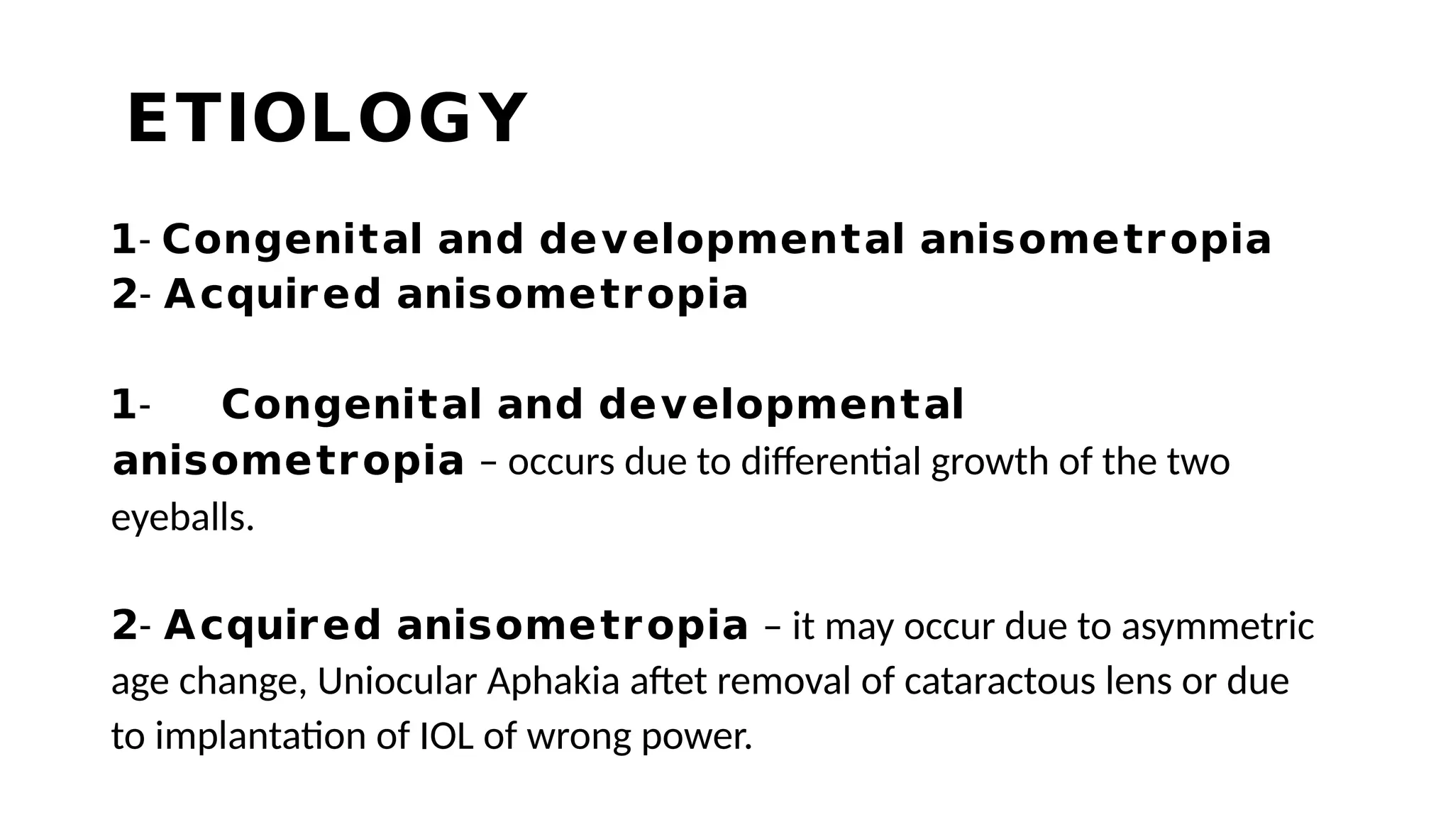 binocular optical defects caused by anisometropia | PPTX