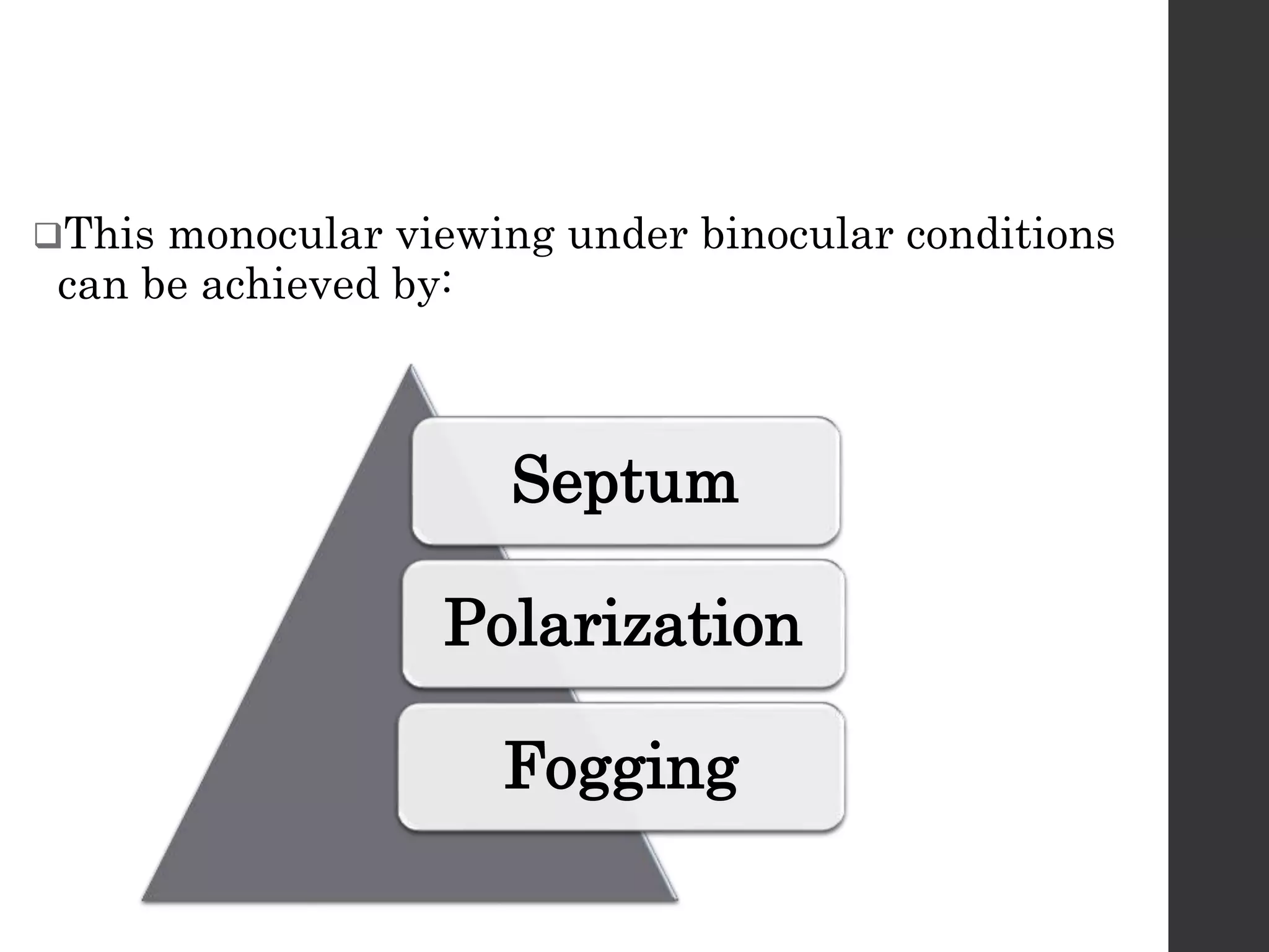 Binocular refraction techniques, binocular balancing & binocular | PPTX
