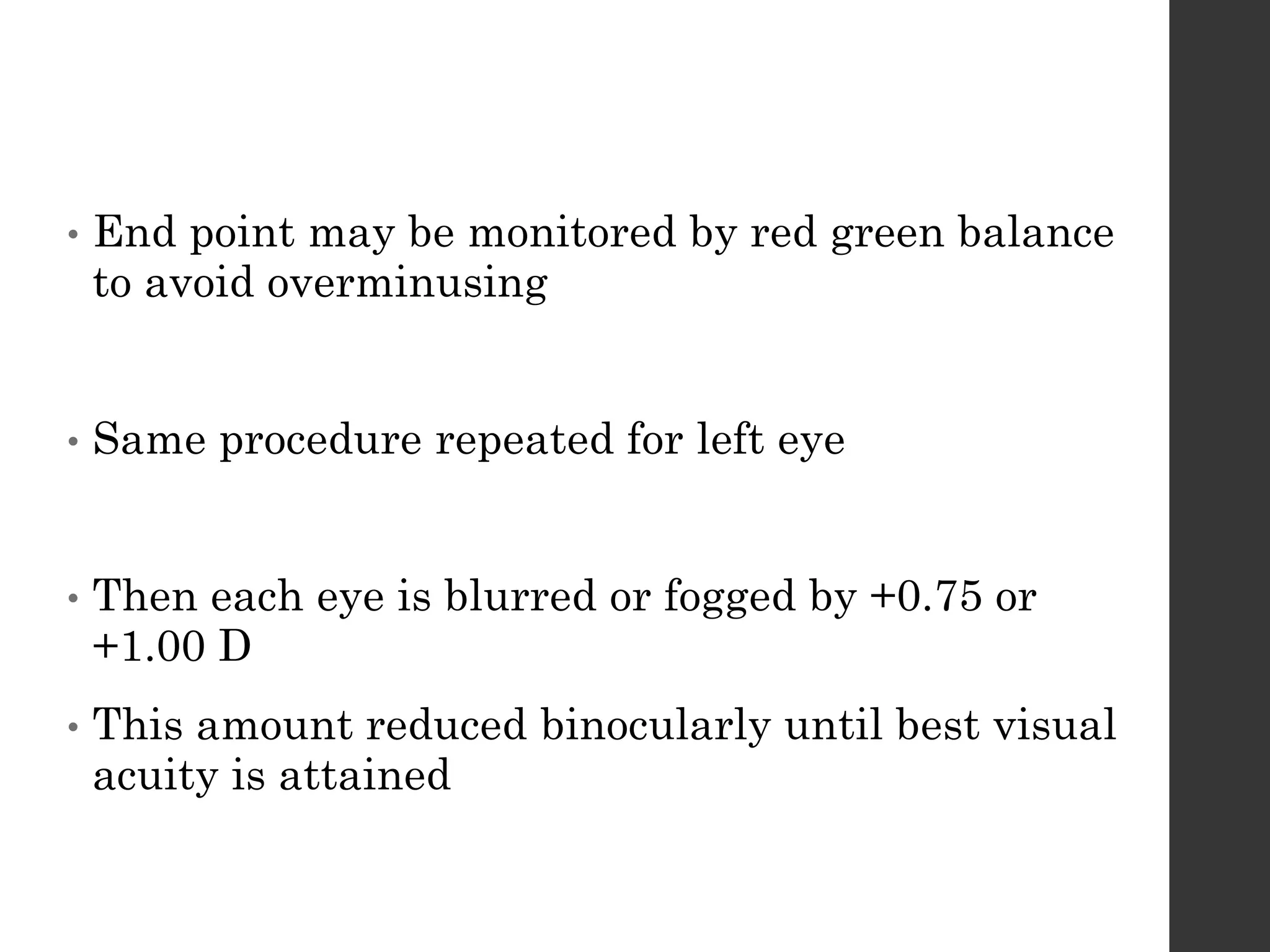 Binocular refraction techniques, binocular balancing & binocular | PPTX