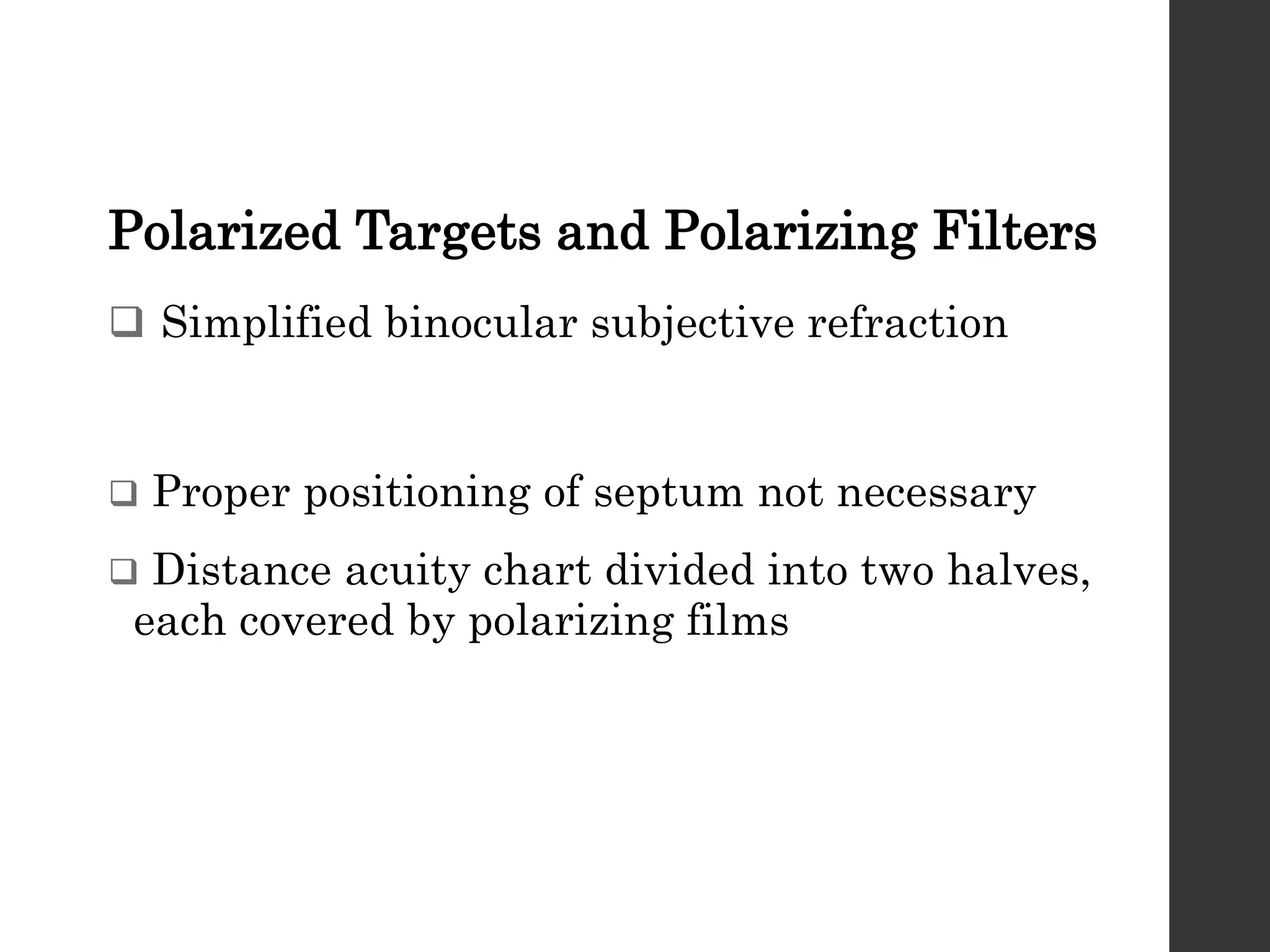 Binocular refraction techniques, binocular balancing & binocular | PPTX
