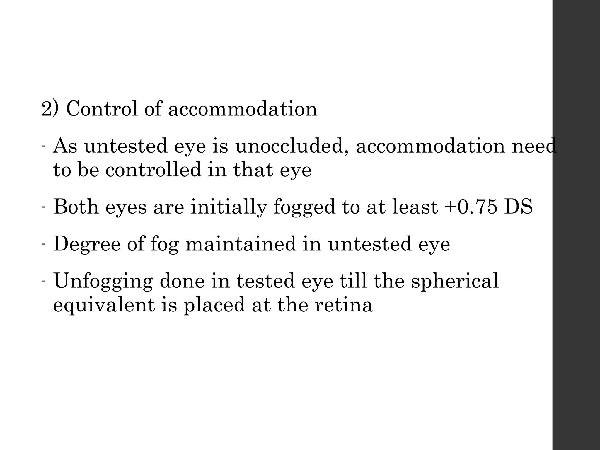 Binocular refraction techniques, binocular balancing & binocular | PPTX