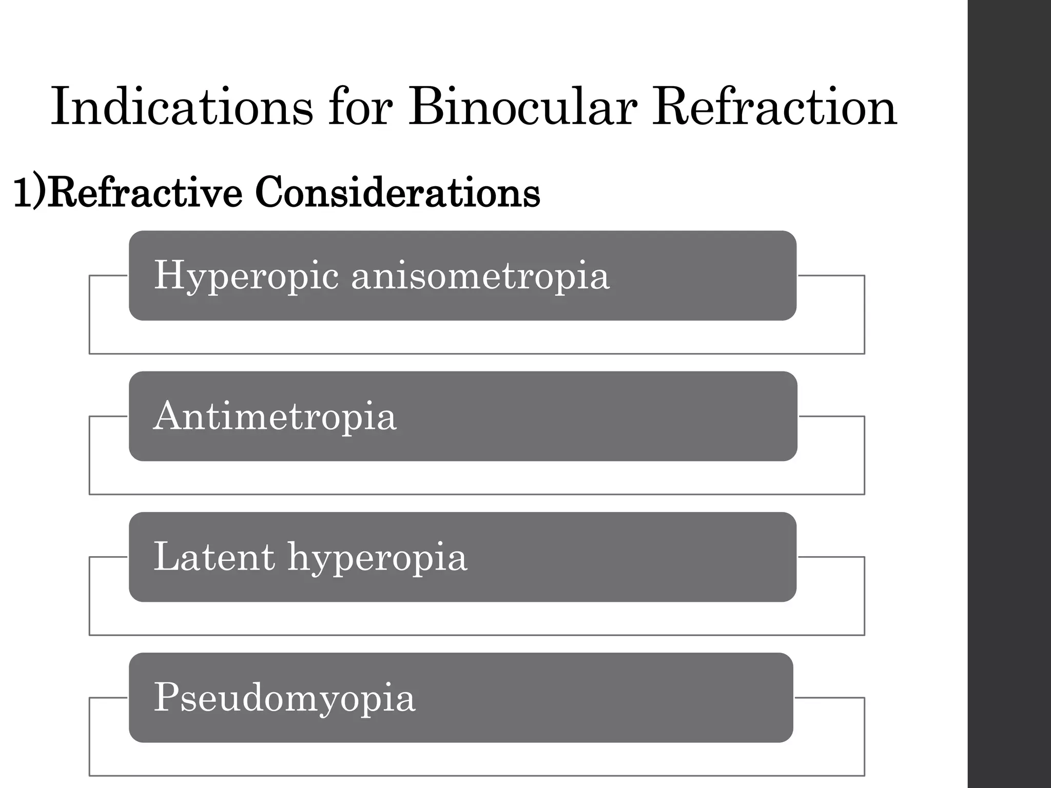 Binocular refraction techniques, binocular balancing & binocular | PPTX
