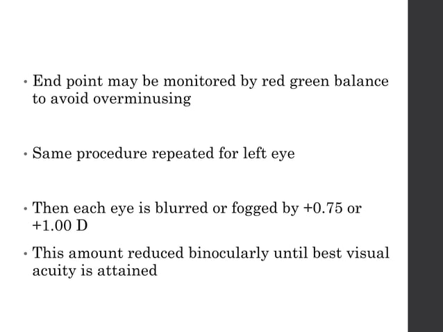 Binocular refraction techniques, binocular balancing & binocular | PPTX