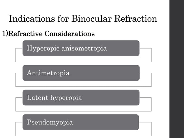 Binocular refraction techniques, binocular balancing & binocular | PPTX