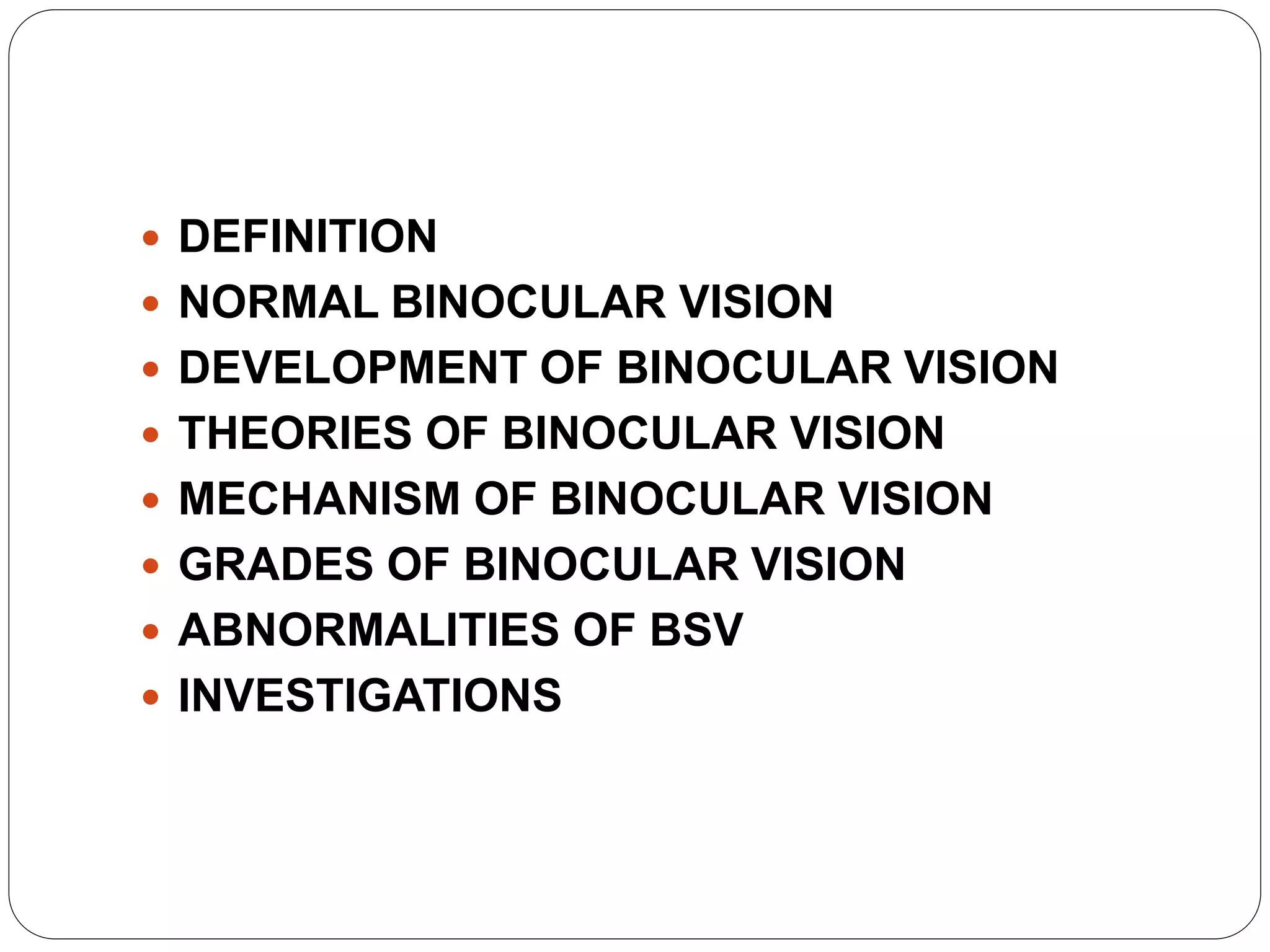 Binocular vision | PPTX
