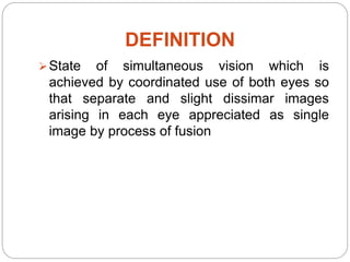 Binocular vision | PPTX